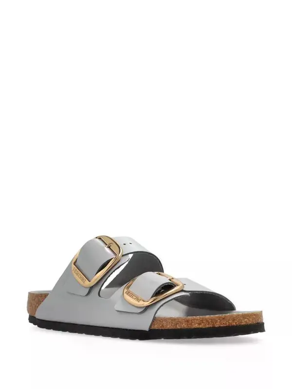 BIRKENSTOCK Arizona Big Buckle Slides - Grey