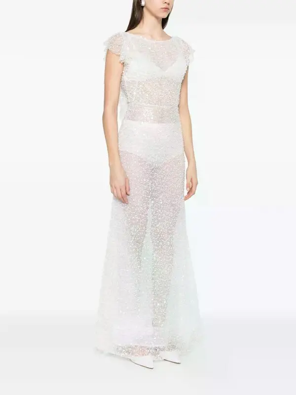 PARLOR Sequin-embellished Maxi Dress