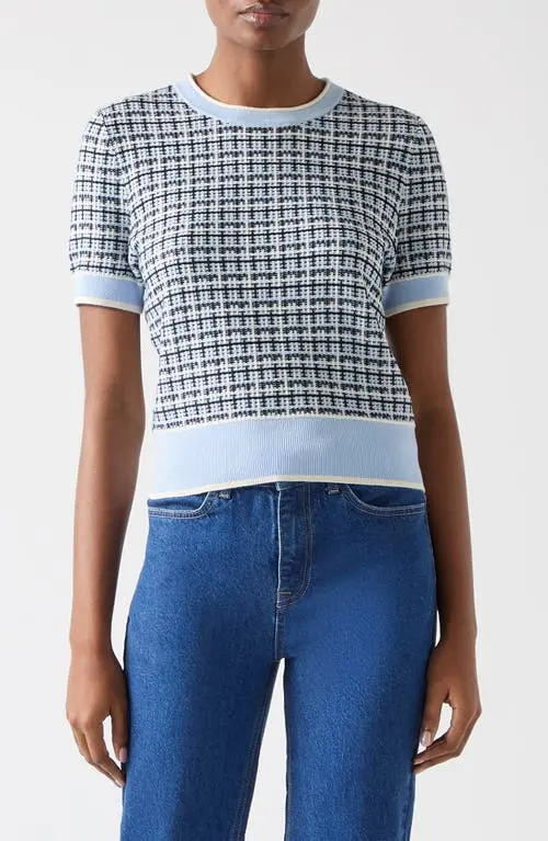 LK BENNETT Honey Check Cotton Sweater