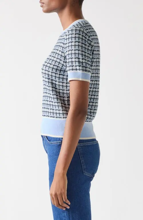 LK BENNETT Honey Check Cotton Sweater