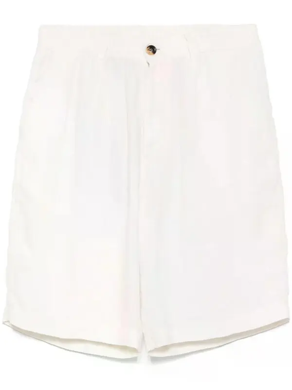 Brunello Cucinelli Linen Shorts - White