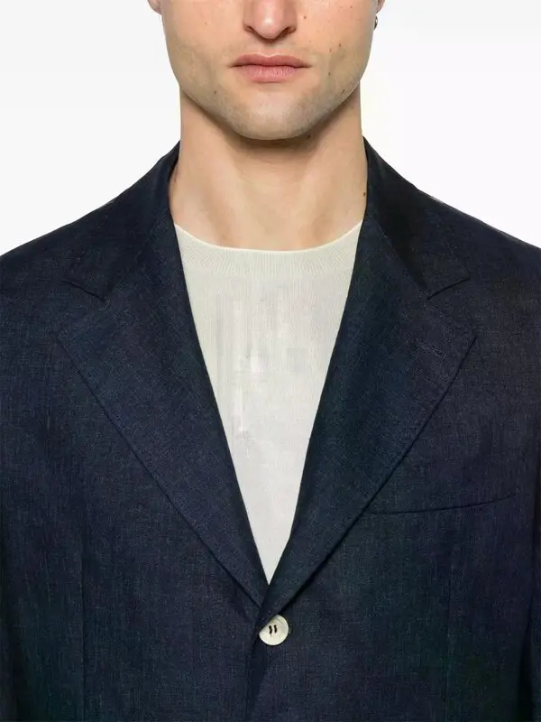 Brunello Cucinelli Linen Blazer - Blue