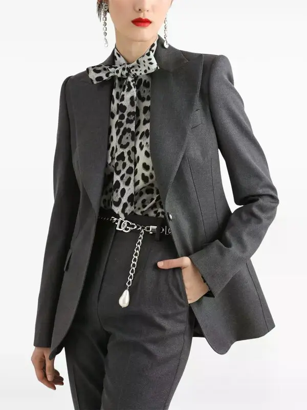 Dolce & Gabbana Single-breasted Blazer - Grey