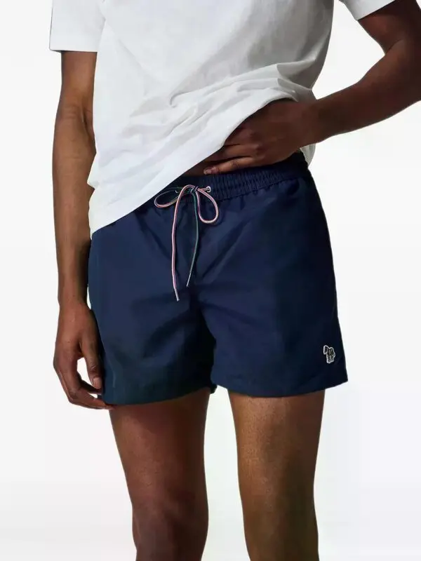 Paul Smith Zebra Logo Swim Shorts - Blue