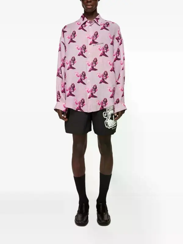 Acne Studios Graphic-print Swim Shorts