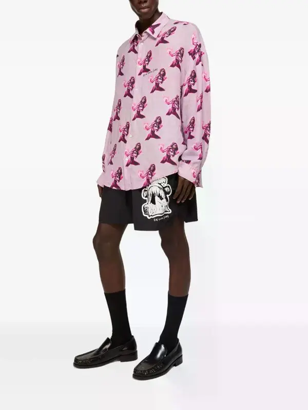 Acne Studios Graphic-print Swim Shorts