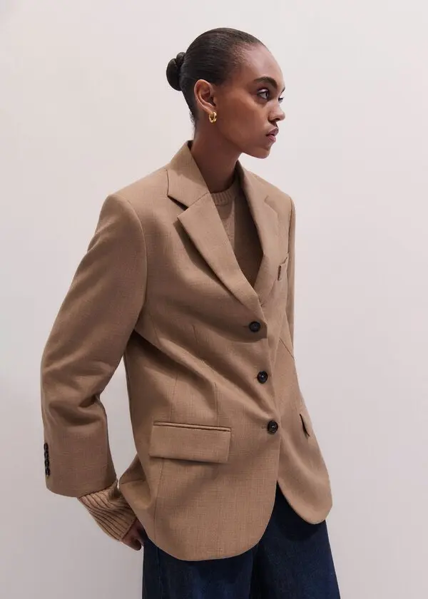 ME+EM Icon Oversized Blazer - Biscuit