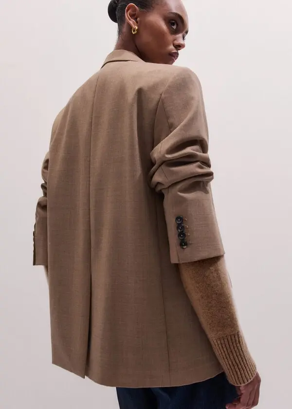ME+EM Icon Oversized Blazer - Biscuit