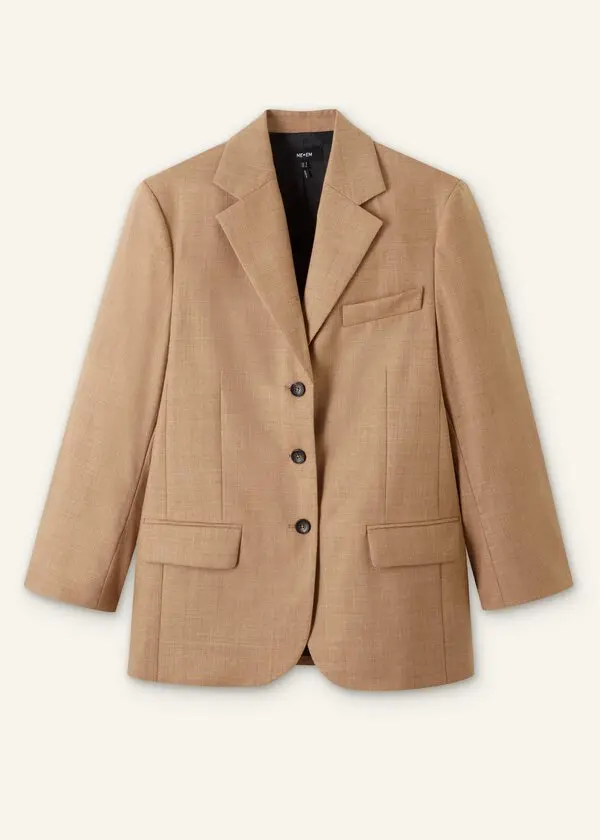 ME+EM Icon Oversized Blazer - Biscuit