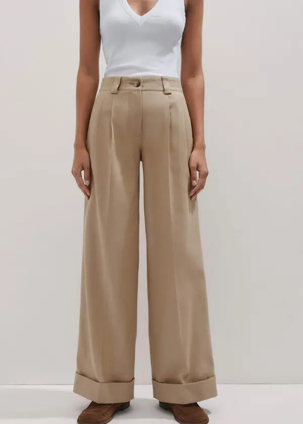 ME+EM Pleated Straight-leg Trainer-grazer Trouser