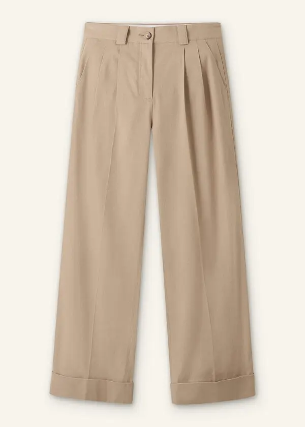 ME+EM Pleated Straight-leg Trainer-grazer Trouser