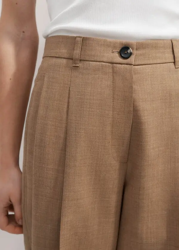 ME+EM Pleated Wide Leg Trousers