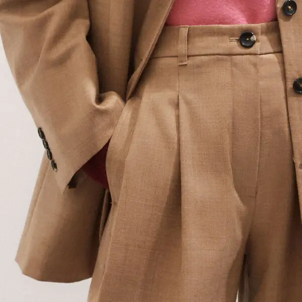 ME+EM Pleated Wide Leg Trousers
