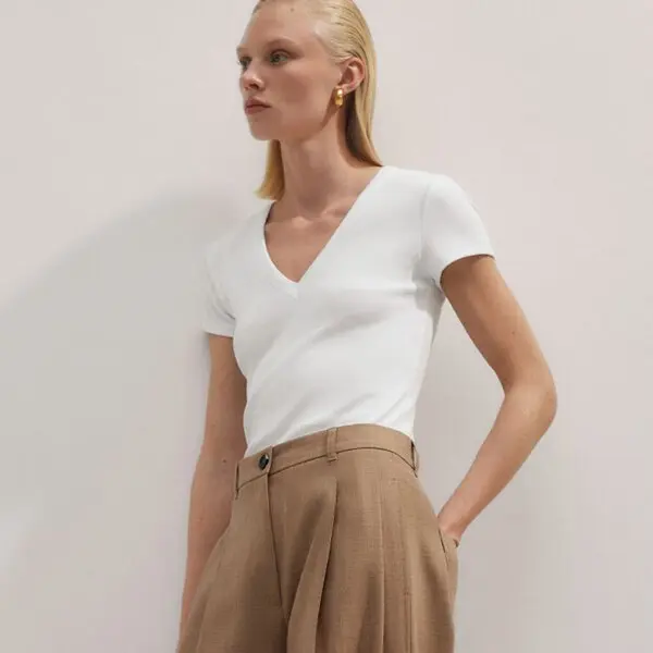 ME+EM Pleated Wide Leg Trousers