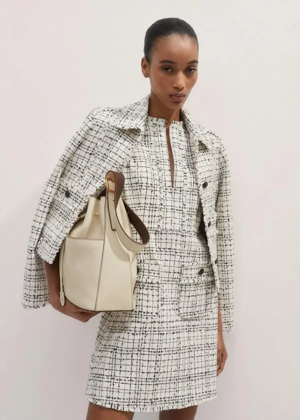 ME+EM Tweed Layered Mini Dress