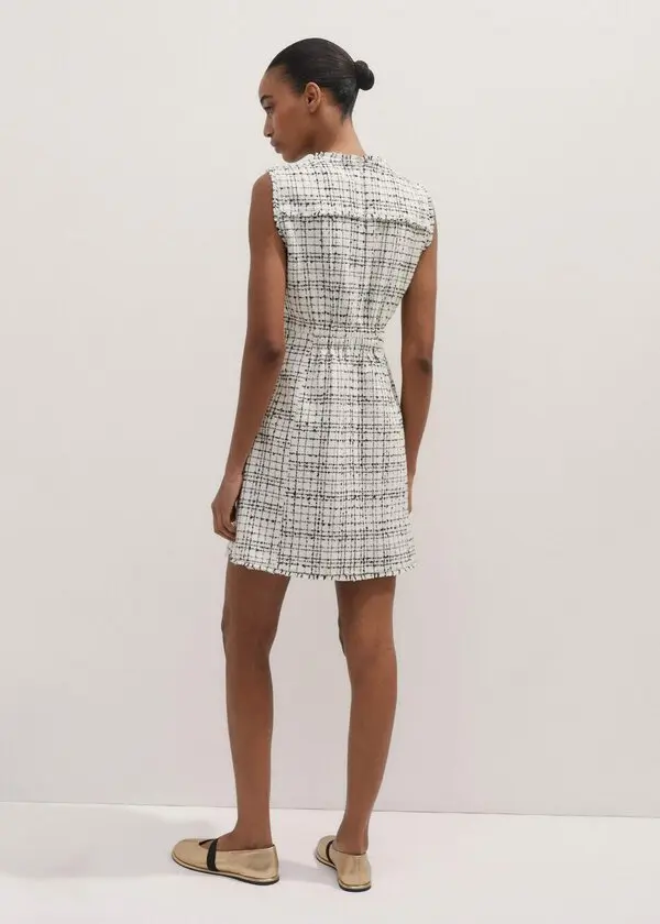 ME+EM Tweed Layered Mini Dress