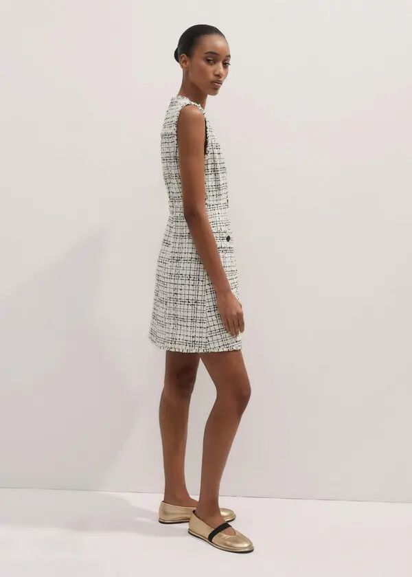 ME+EM Tweed Layered Mini Dress
