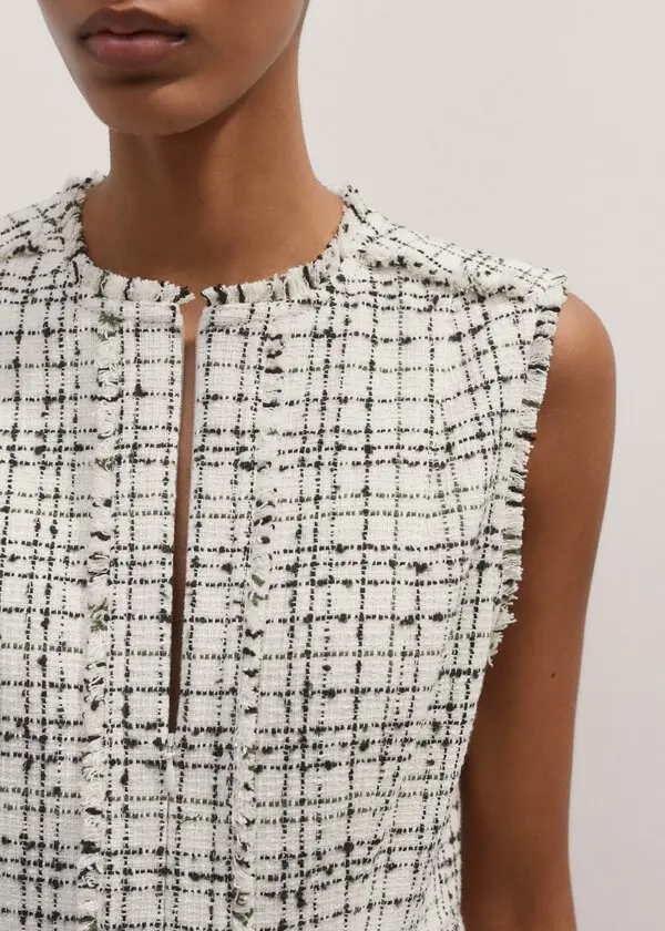ME+EM Tweed Layered Mini Dress