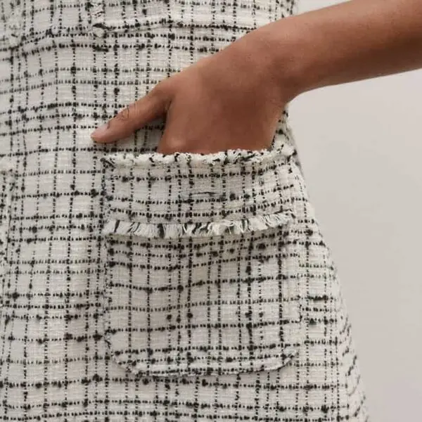 ME+EM Tweed Layered Mini Dress