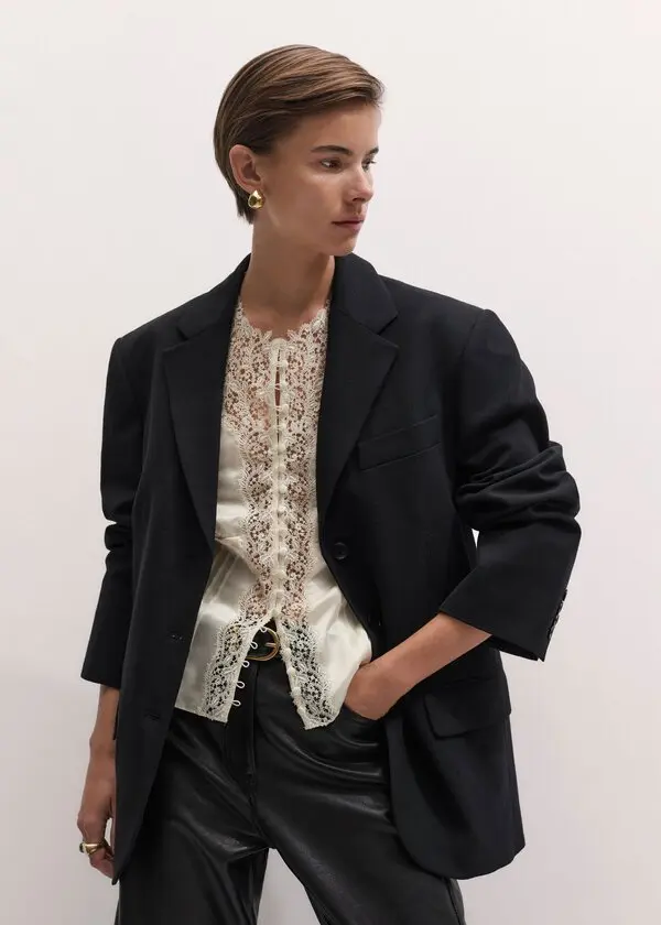ME+EM Oversized Blazer - Black