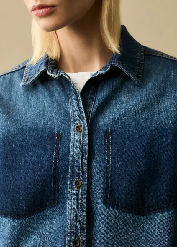 ME+EM Authentic Denim Shirt - Authentic Vintage Wash