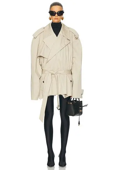 Balenciaga Cropped Trench Jacket