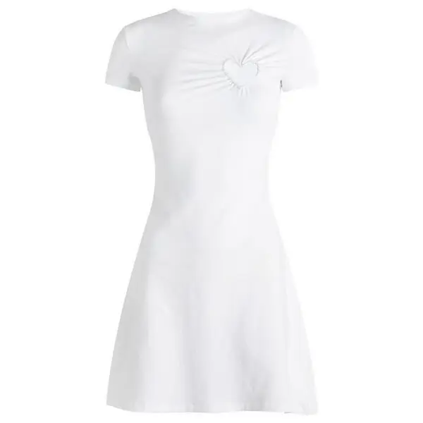 SKIMS Heart Mini Dress - Snow | Editorialist