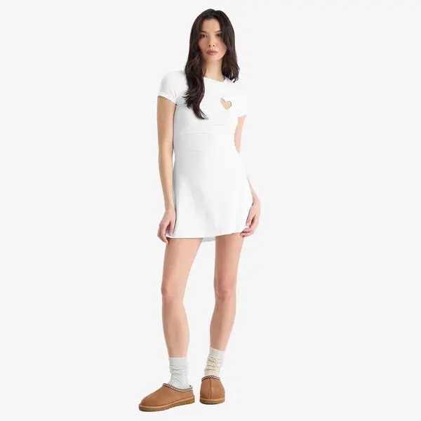 Buy SKIMS Heart Mini Dress - Snow At 40% Off | Editorialist