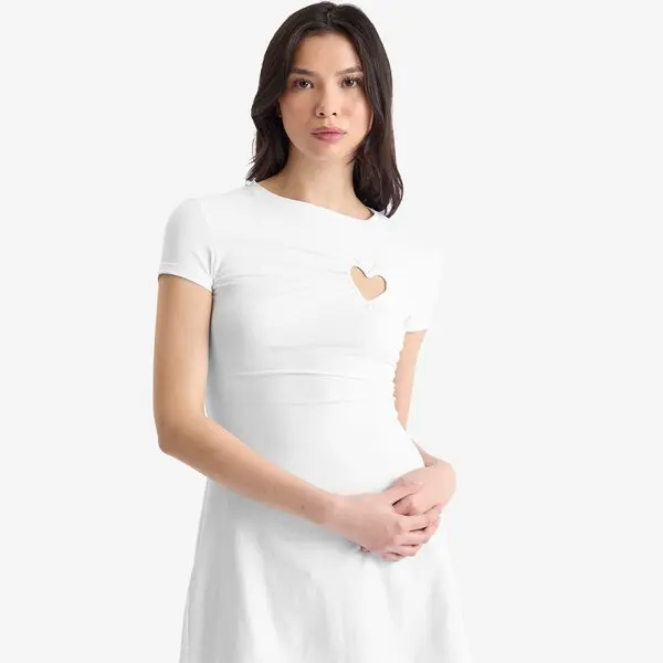 ワンピース SKIMS ROSE HEART MINI DRESS The Cotton that captured Rosé's heart. Discover limited