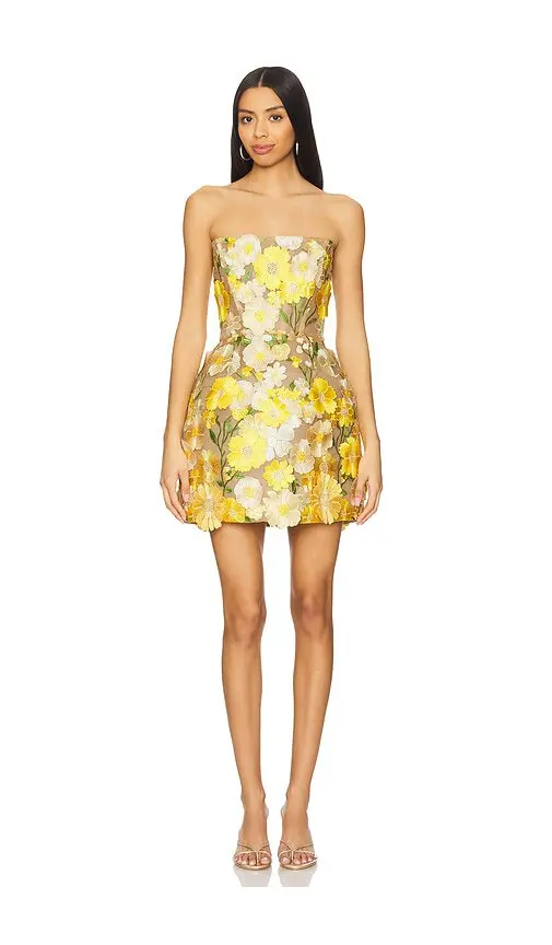 BRONX BANCO Jasmine Maraya Mini Dress - Yellow
