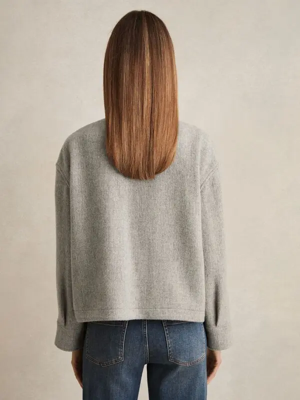 REISS Phillipa Wool Bomber Jacket
