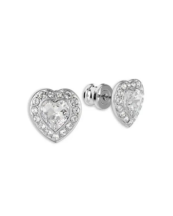 SWAROVSKI Ariana Grande Crystal Heart Stud Earrings - Silver