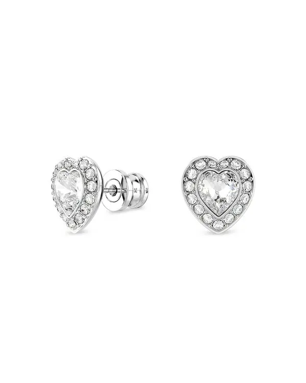 SWAROVSKI Ariana Grande Crystal Heart Stud Earrings - Silver