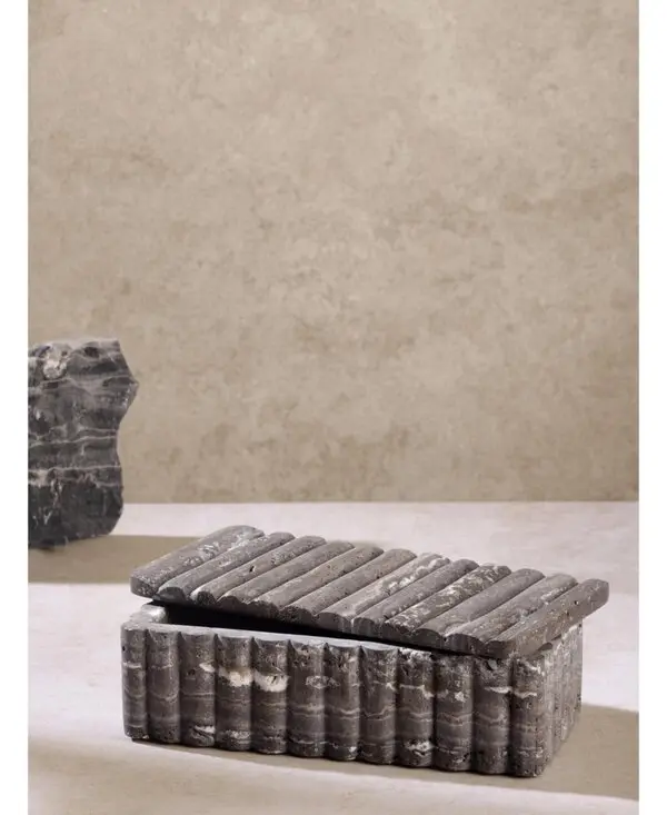 GAURI KOHLI Cuba Travertine Decorative Box