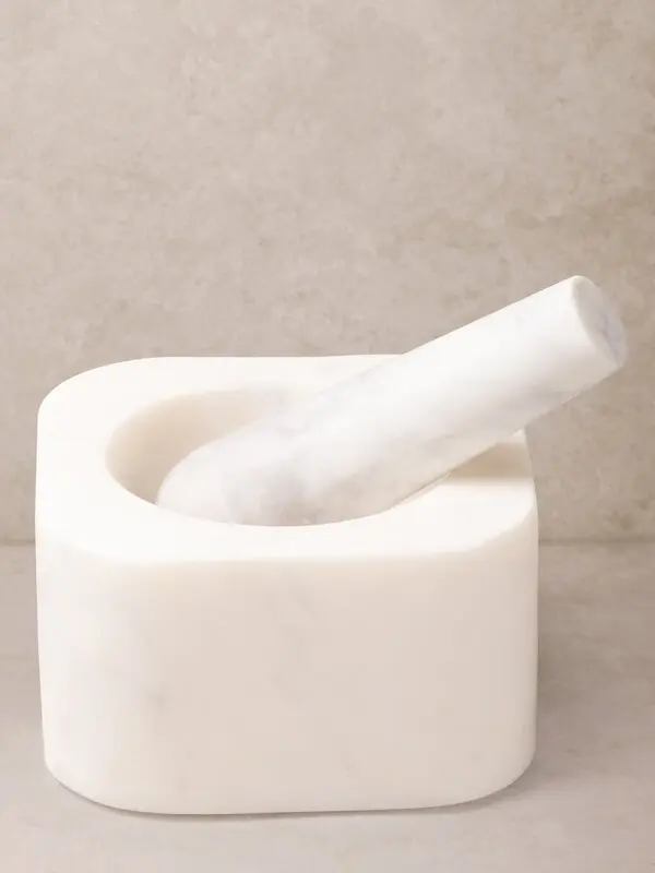 GAURI KOHLI Noble Marble Mortar And Pestle