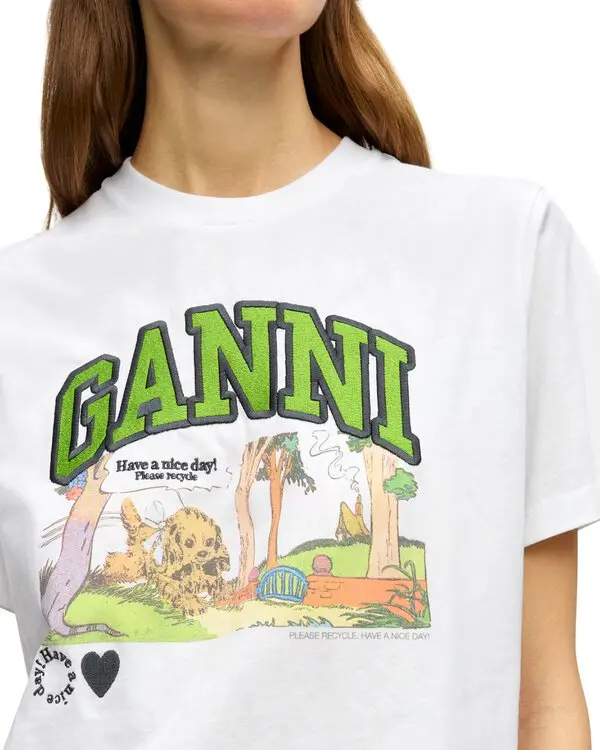 GANNI Logo Graphic Tee