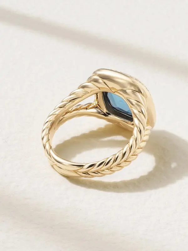 David Yurman Albion® 18-karat Gold, Topaz, And Diamond Ring
