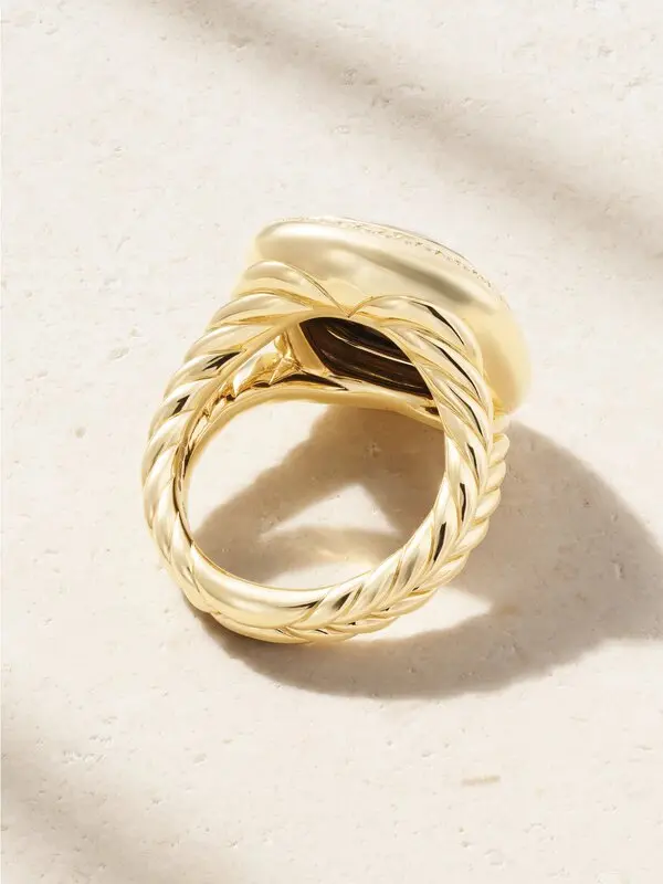 David Yurman Albion® 18-karat Gold, Onyx And Diamond Ring