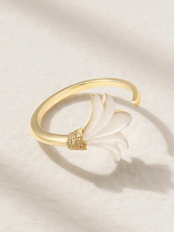 L'ATELIER NAWBAR Mini Psychedeliah Vine 18-karat Ring - Gold