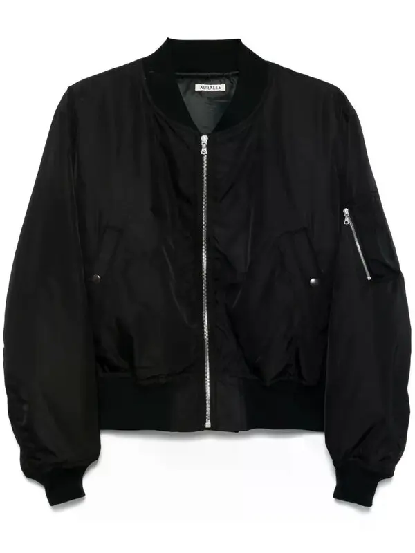 Auralee Silk Twill Bomber Jacket