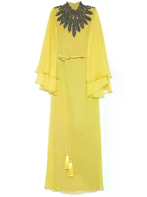 JEAN-LOUIS SABAJI Embellished Maxi Dress