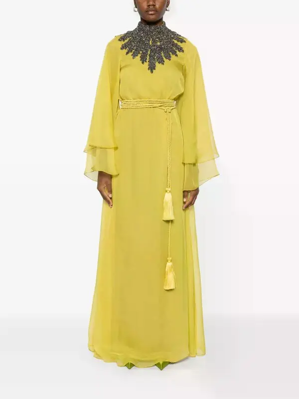 JEAN-LOUIS SABAJI Embellished Maxi Dress