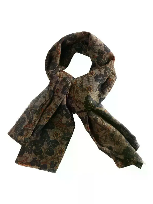 UMA WANG Floral-print Scarf - Neutrals