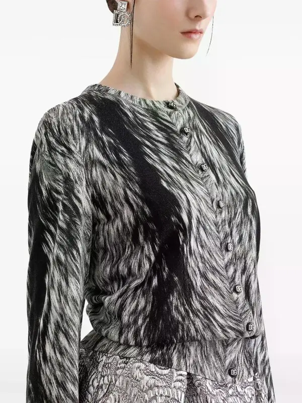 Dolce & Gabbana Fur-print Cardigan