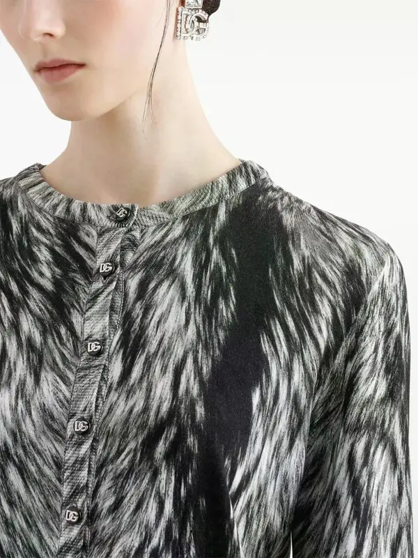 Dolce & Gabbana Fur-print Cardigan