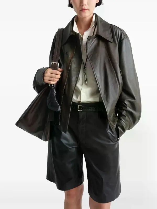 LEMAIRE Leather Bomber Jacket
