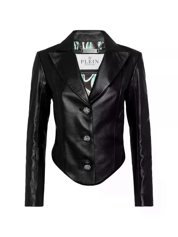 Philipp Plein Leather Blazer