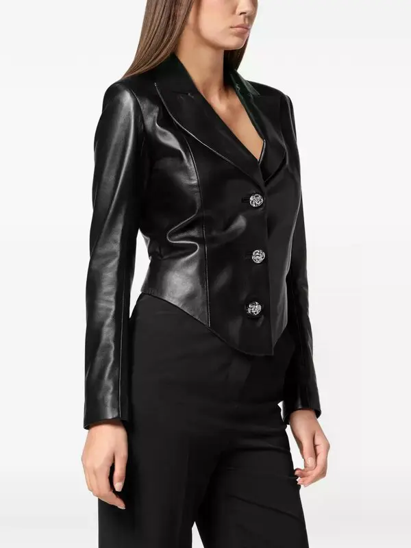 Philipp Plein Leather Blazer