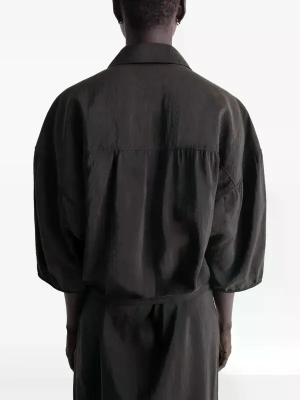 Lemaire Asymmetrical Shirt Dress - Black | Editorialist