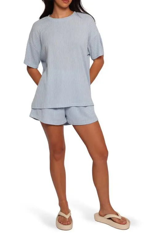 PETAL & PUP Granger Knit Top And Shorts Set - Blue